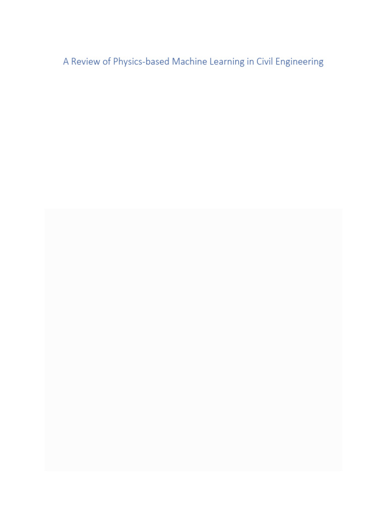 Vadyala_2021_A review of physics based machine learning in civil engineering | PDF | Machine ...