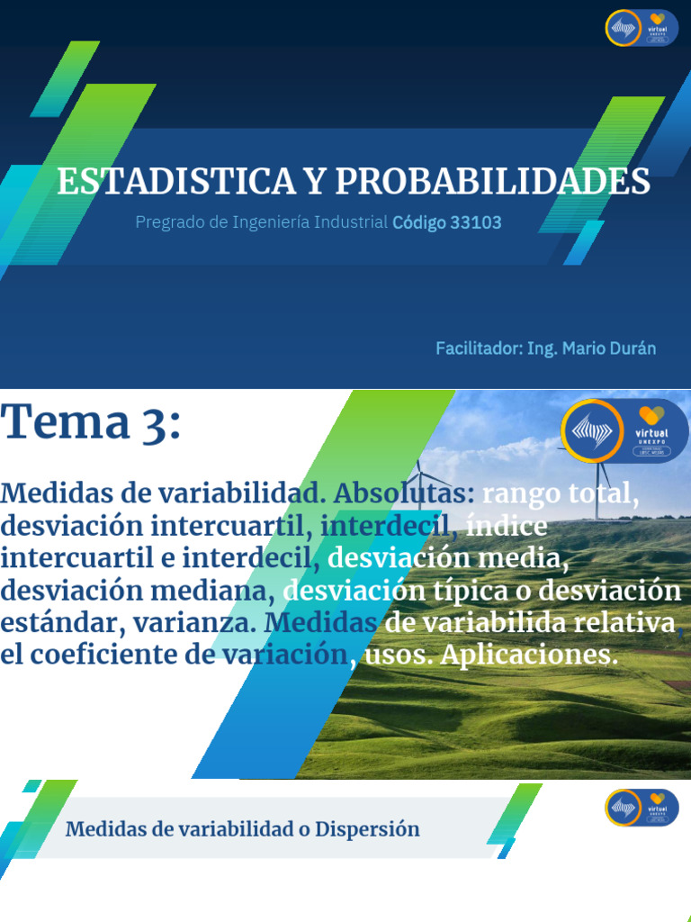 Tema III. Medidas de Variabilidad | PDF | Diferencia | Oblicuidad