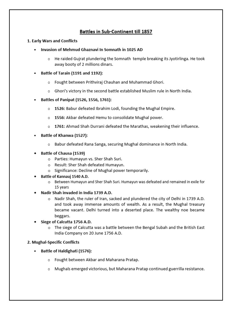 PPSC Pakistan studies From Battles to Sikh Empire | PDF