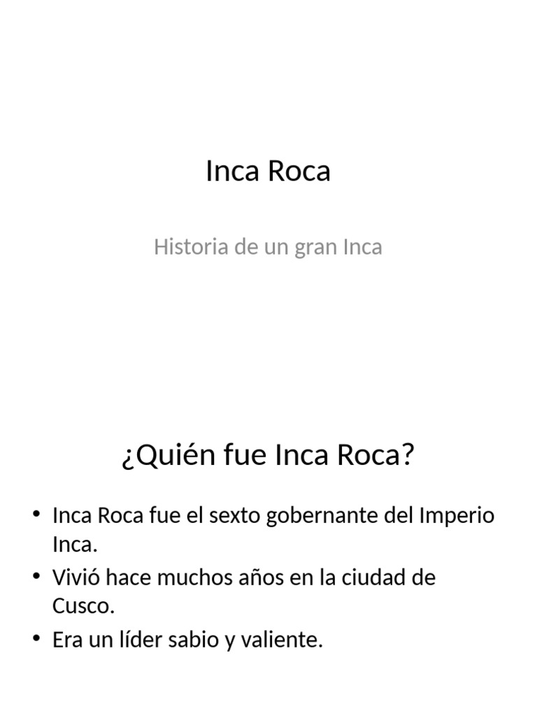 Inca_Roca_Exposicion | PDF