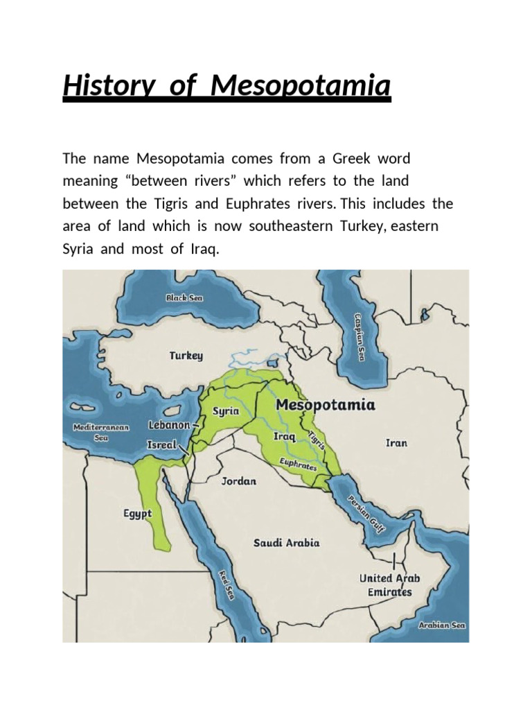 History Of Mesopotamia 1 Pdf Mesopotamia Sumer