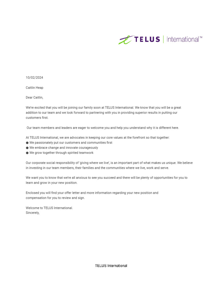 TIUS+offer+letter+2024-10-02 | PDF | Employment | Business