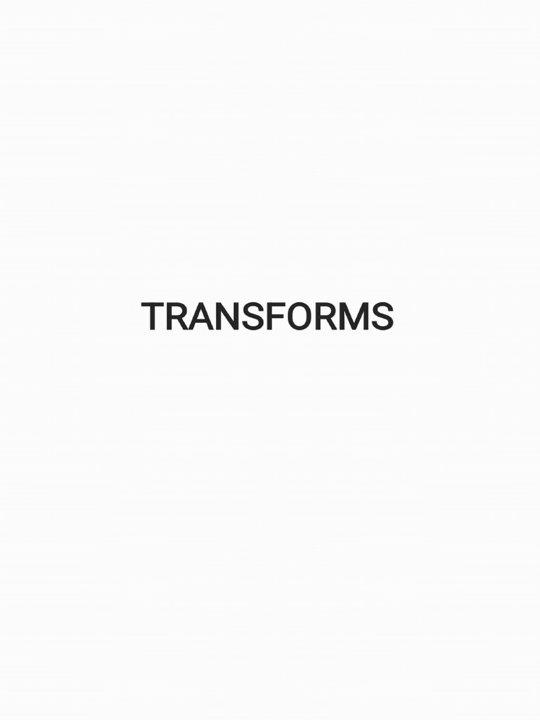 TRANSFORMS | PDF
