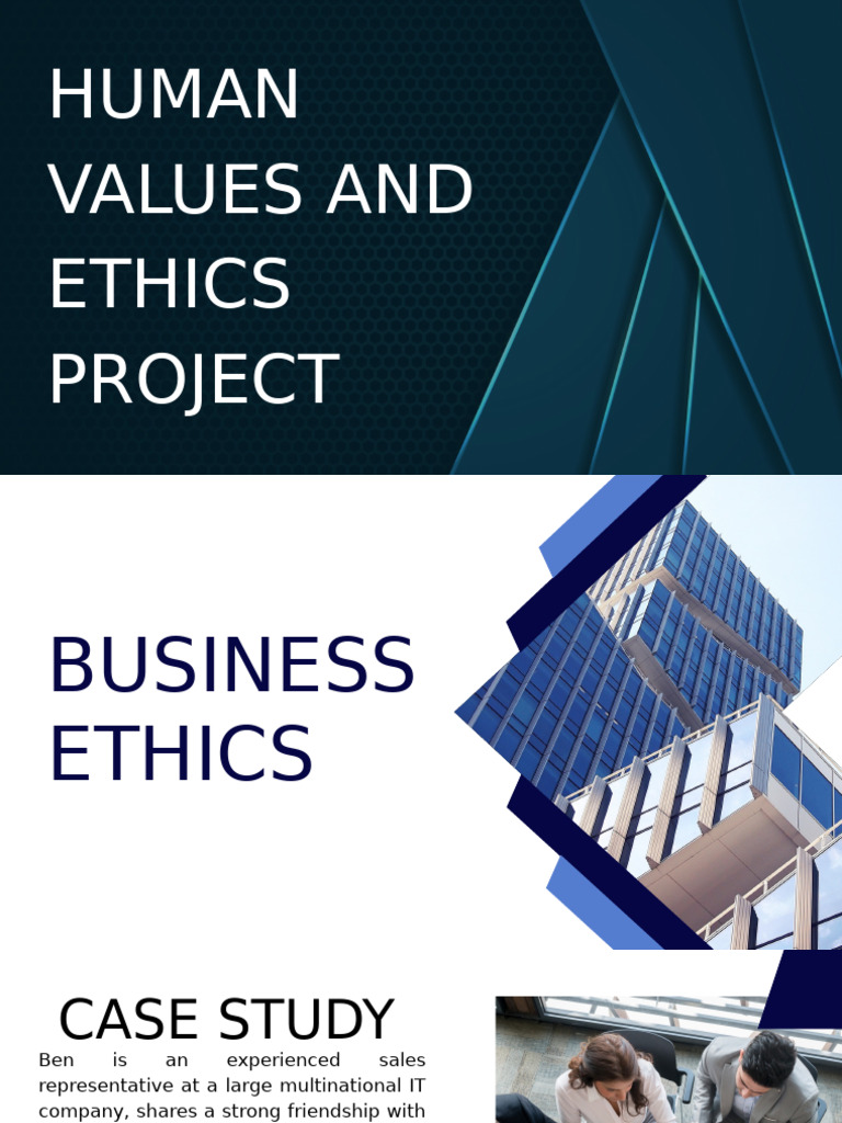Navy and Blue Modern The Urgency of Professional Ethics Presentation | PDF