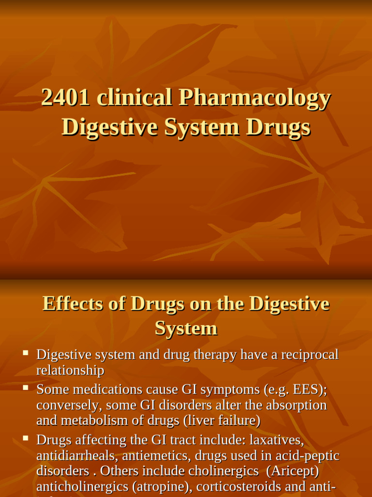 Drugs Acting On The Git | PDF | Stomach | Vomiting