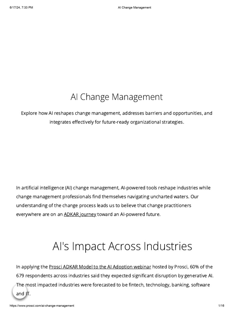 AI Change Management | PDF | Artificial Intelligence | Intelligence (AI) & Semantics