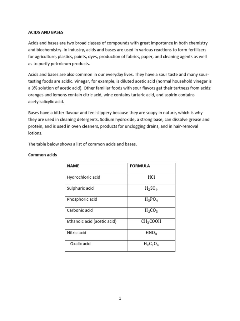 Topic 10-Acids and Bases | PDF | Acid | Hydroxide