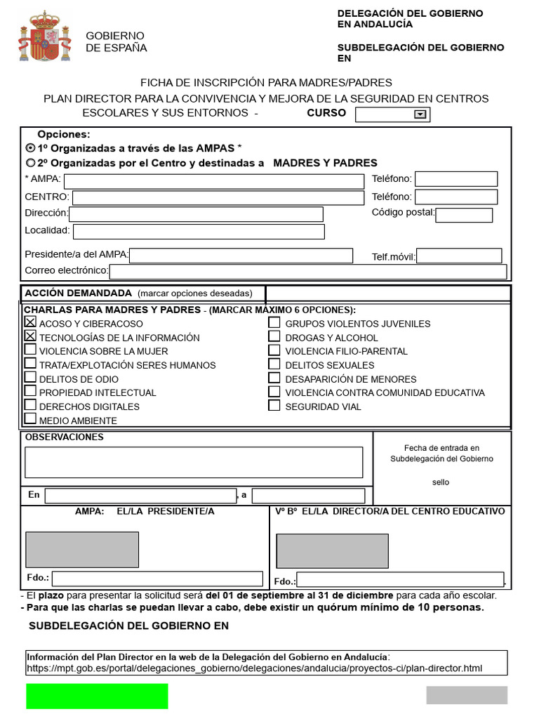 Solicitud AMPAS 2021 PDF | PDF