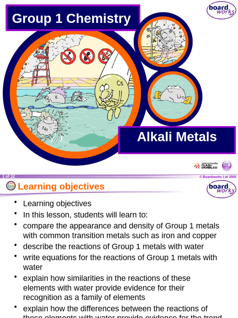 EDEXCEL Chemistry Alkali Metals | PDF | Sodium | Lithium