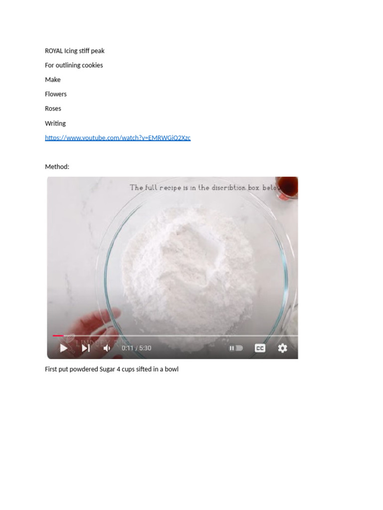 ROYAL Icing Stiff Peak | PDF | Icing (Food) | Cakes