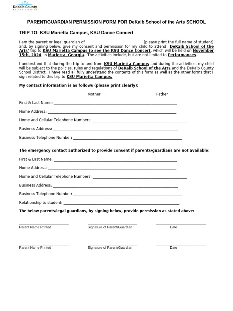 KSU - Permission Forms | PDF | Indemnity | Insurance