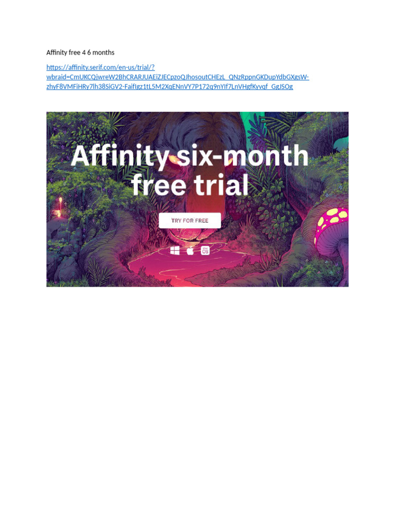 Free Affinity Trial for 6 Months | PDF