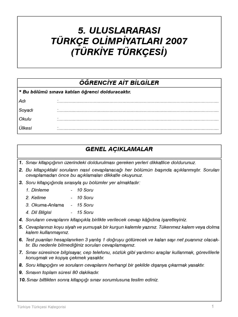 Turkiye Turkcesi Anlama | PDF