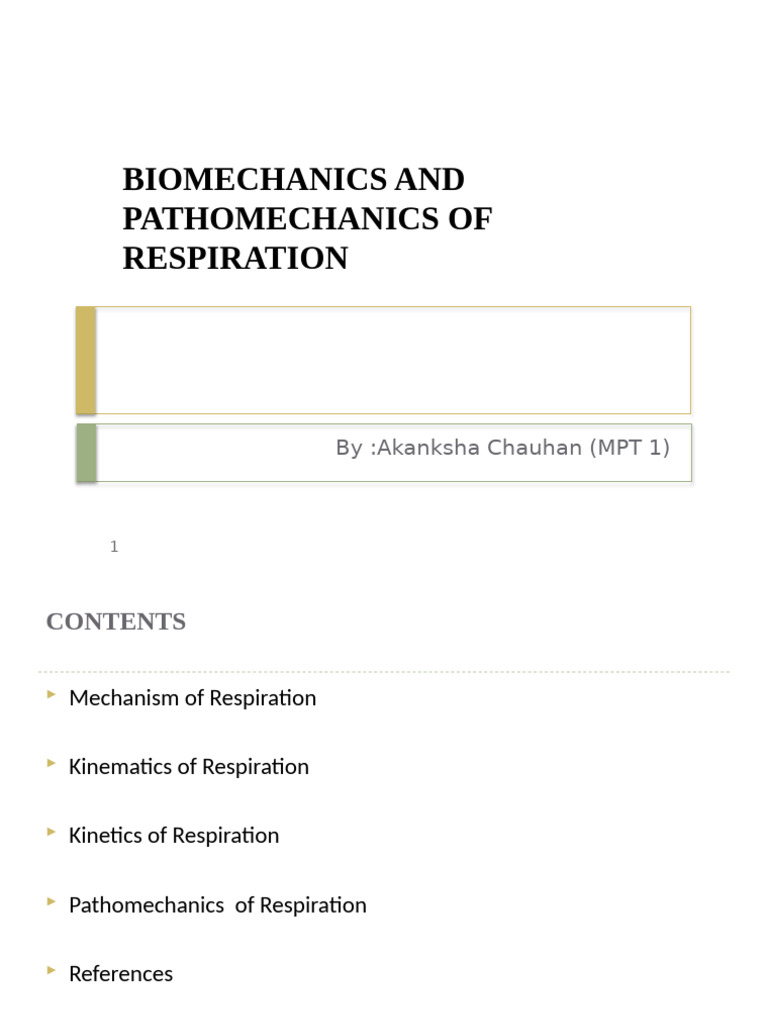 Bio and Pathomechanics of Respiration | PDF | Thorax | Respiratory System