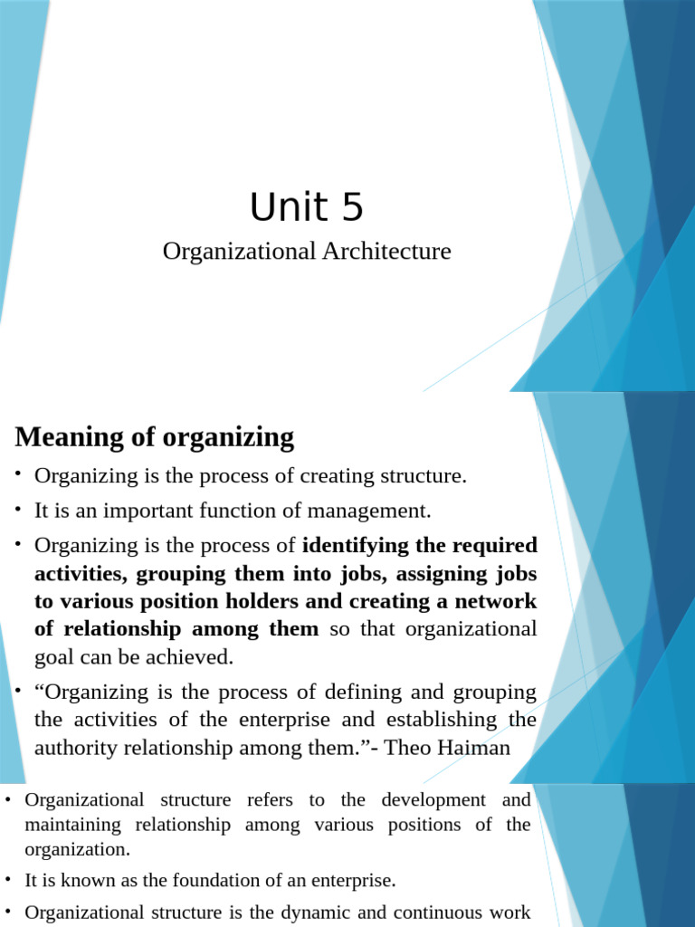 Unit-5-BIM | PDF | Organizational Structure | Hierarchy