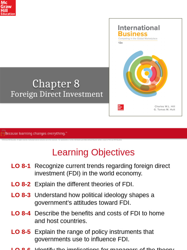 Hill IB12e Chap08 FINAL VH | PDF | Foreign Direct Investment | Exports