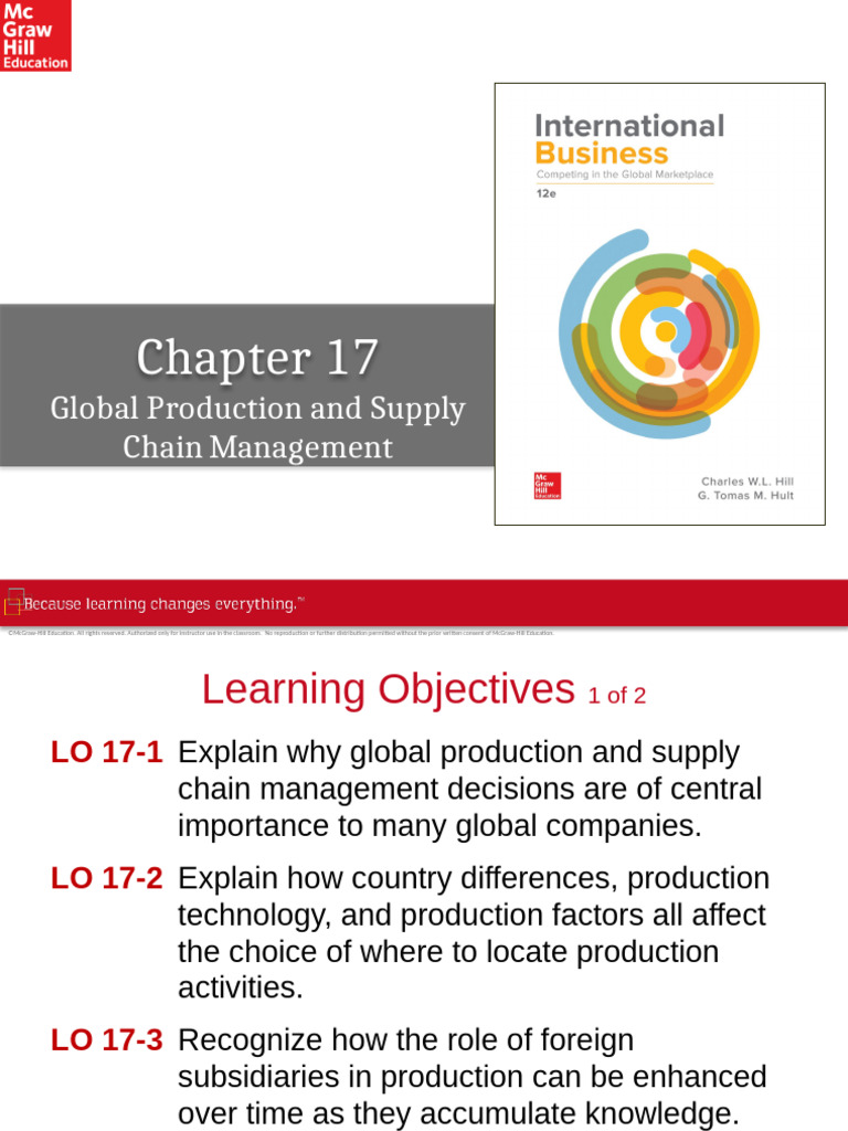 Hill IB12e Chap17 FINAL VH | PDF | Supply Chain | Logistics