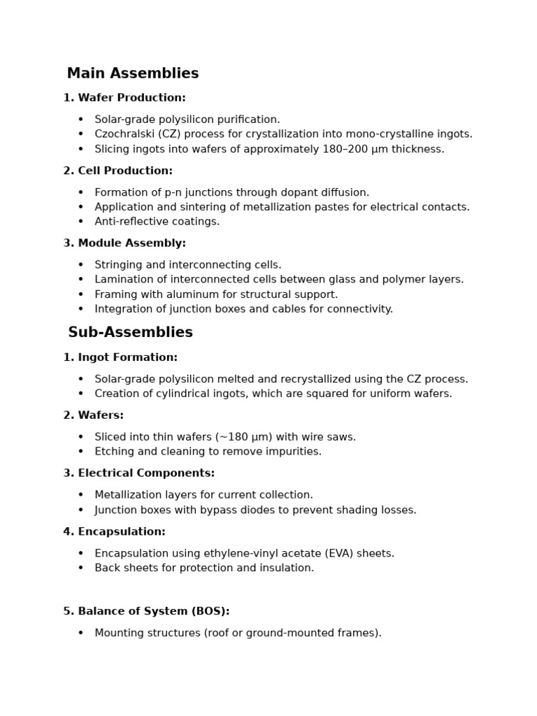 LCA some points | PDF | Wafer (Electronics) | Solar Panel