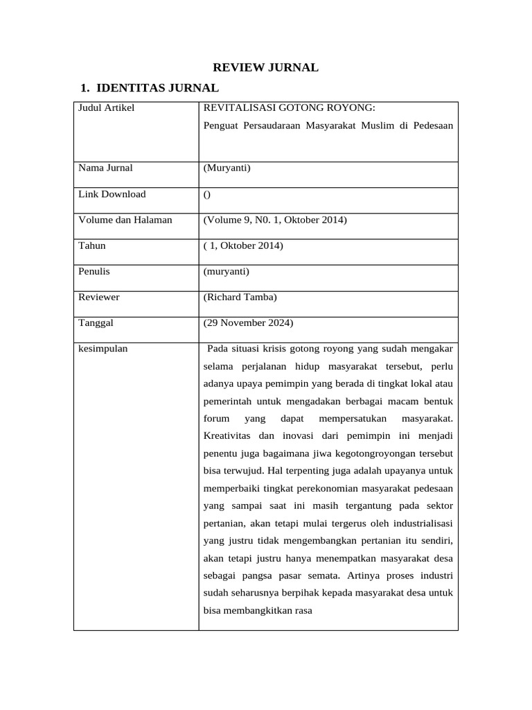 Format Tugas CJR | PDF