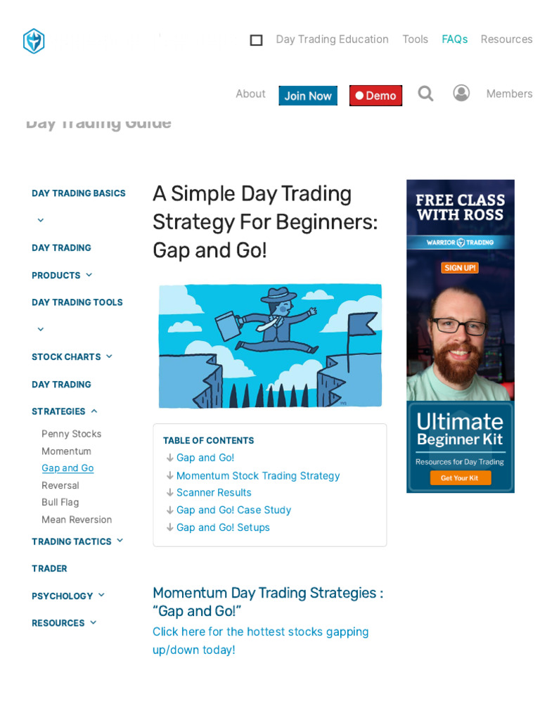 A Simple Day Trading Strategy For Beginners - Gap and Go! | PDF | Day ...