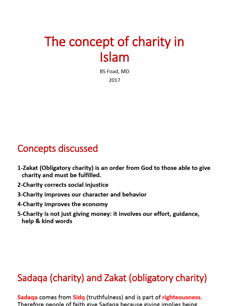 The Concept of Charity in Islam 1 | PDF | God In Islam | Prophets And ...