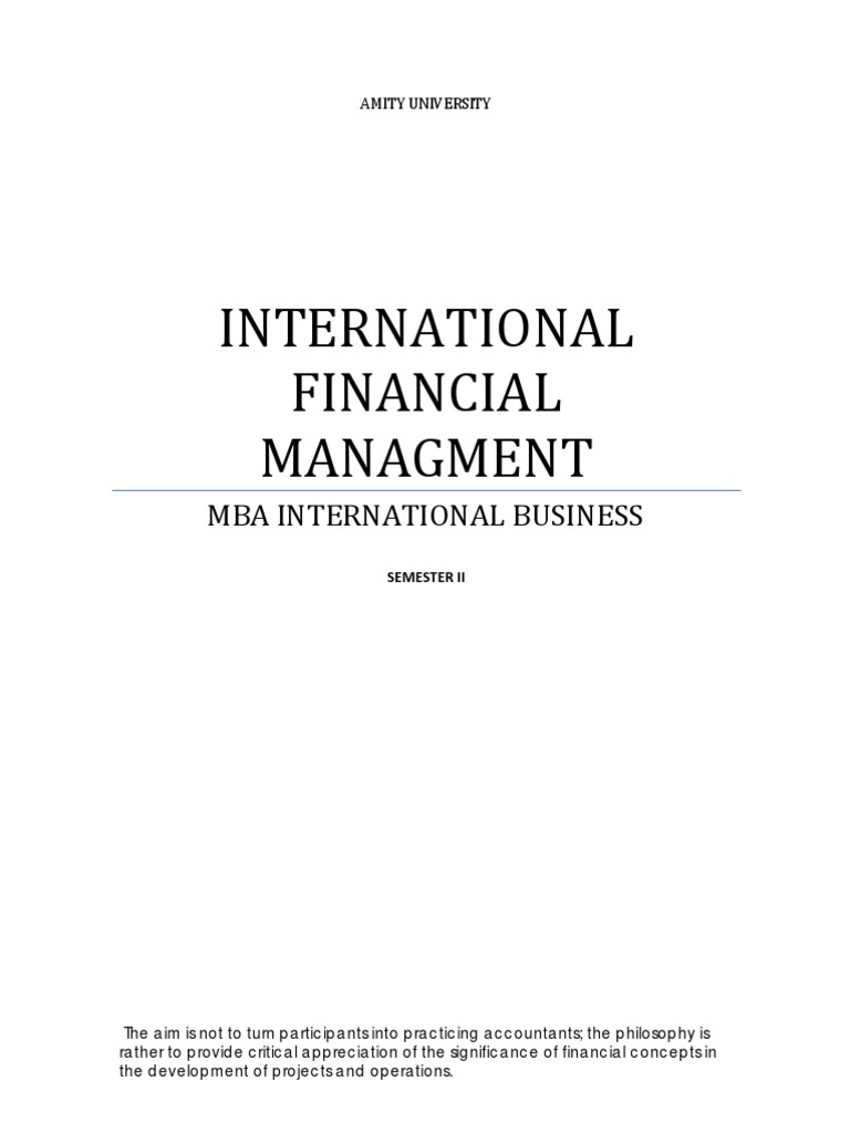 International Financial Management Overview | PDF | Financial Capital ...