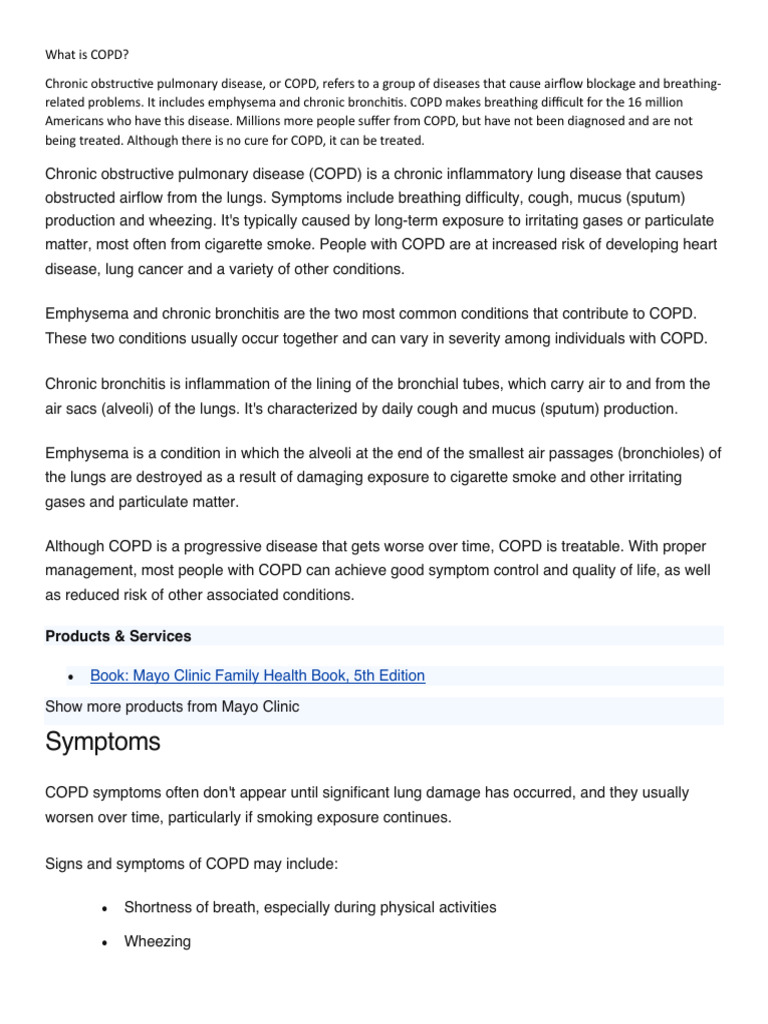 COPD-SCRIPT | PDF | Chronic Obstructive Pulmonary Disease | Lung