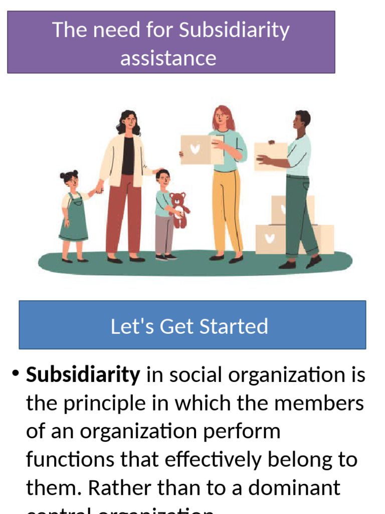 The Need For Subsidiarity Assistance | PDF | Economies