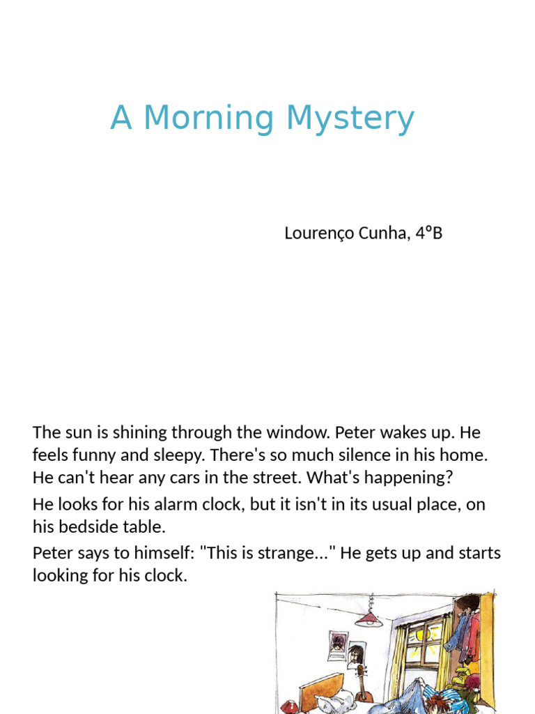 A Morning Mystery | PDF