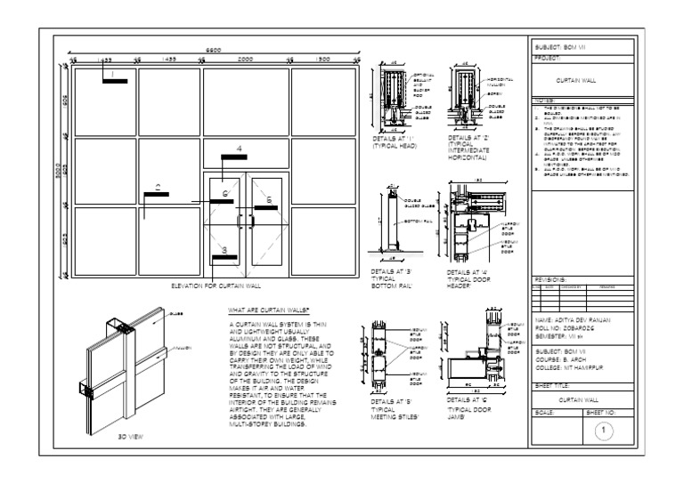 Curtain Wall Design Guide | PDF | Door | Civil Engineering