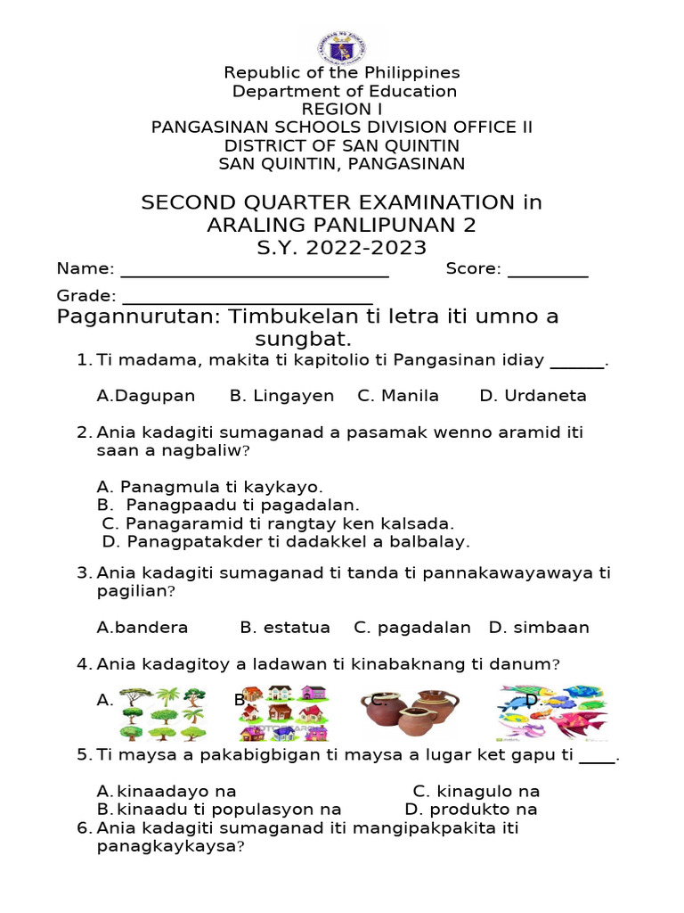 Aralin Panlipunan 2-2ND Quarter | PDF