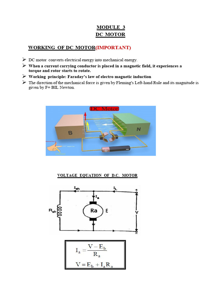 DCmodule 3 | PDF | Electric Motor | Electrical Engineering
