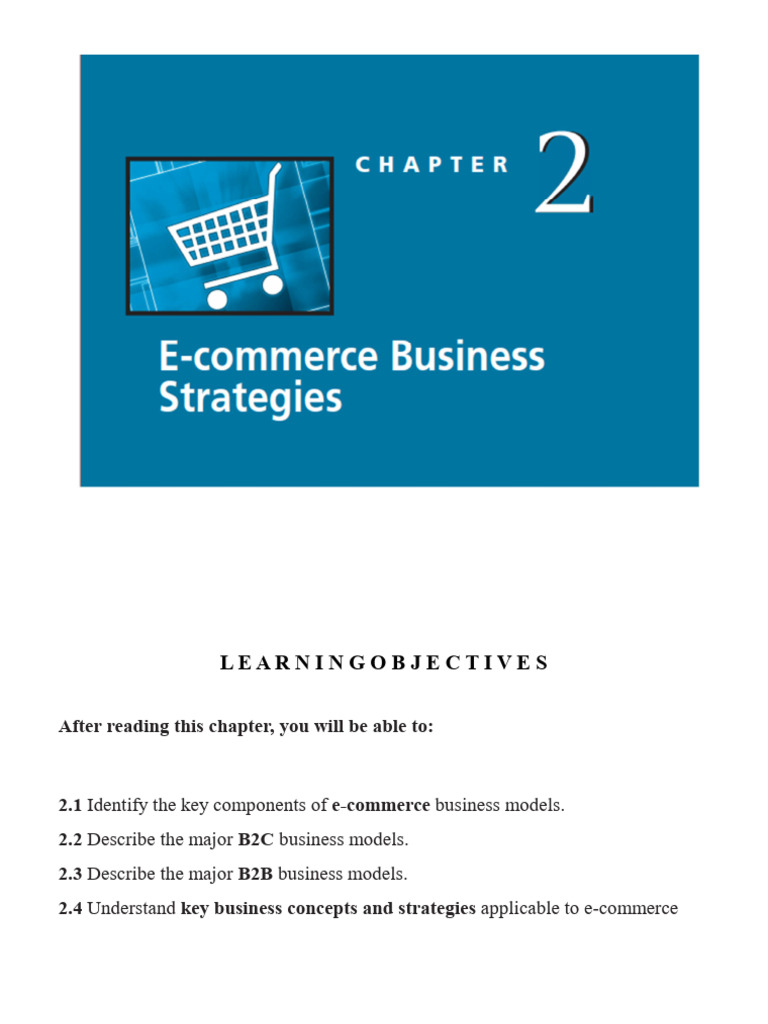 Chapter 02 - E-Commerce Business Strategies | PDF | Business Model | E ...