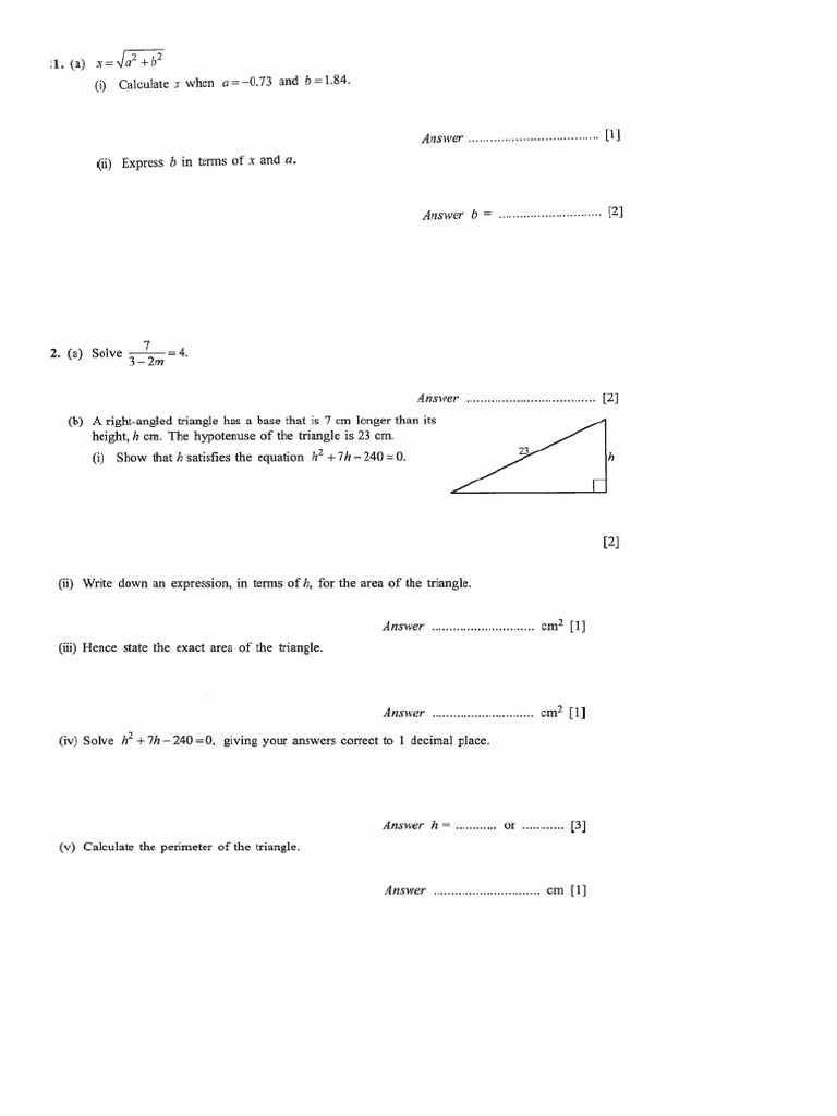 Revision Algebra | PDF