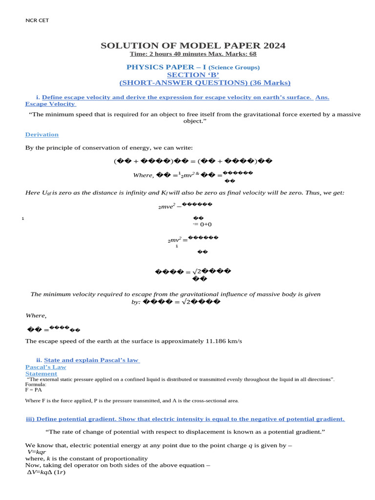 NCR Cet Phy MP Sol 24 by Umer Anjum | PDF | Capacitor | Waves