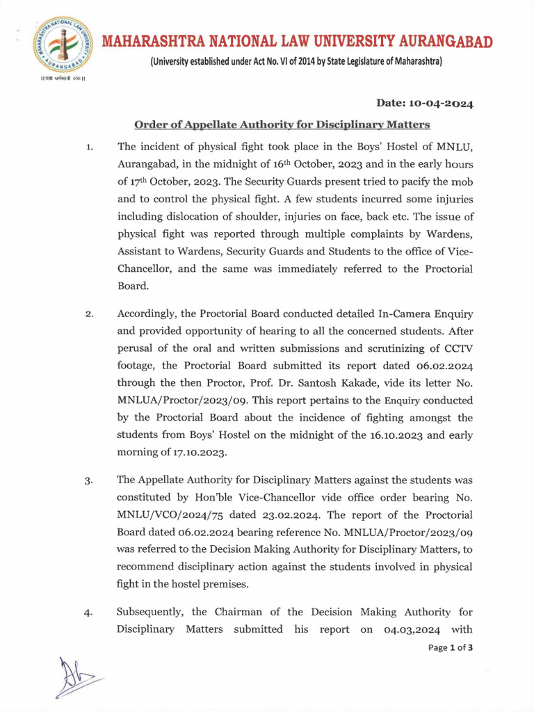 Order of Appellate Authority | PDF