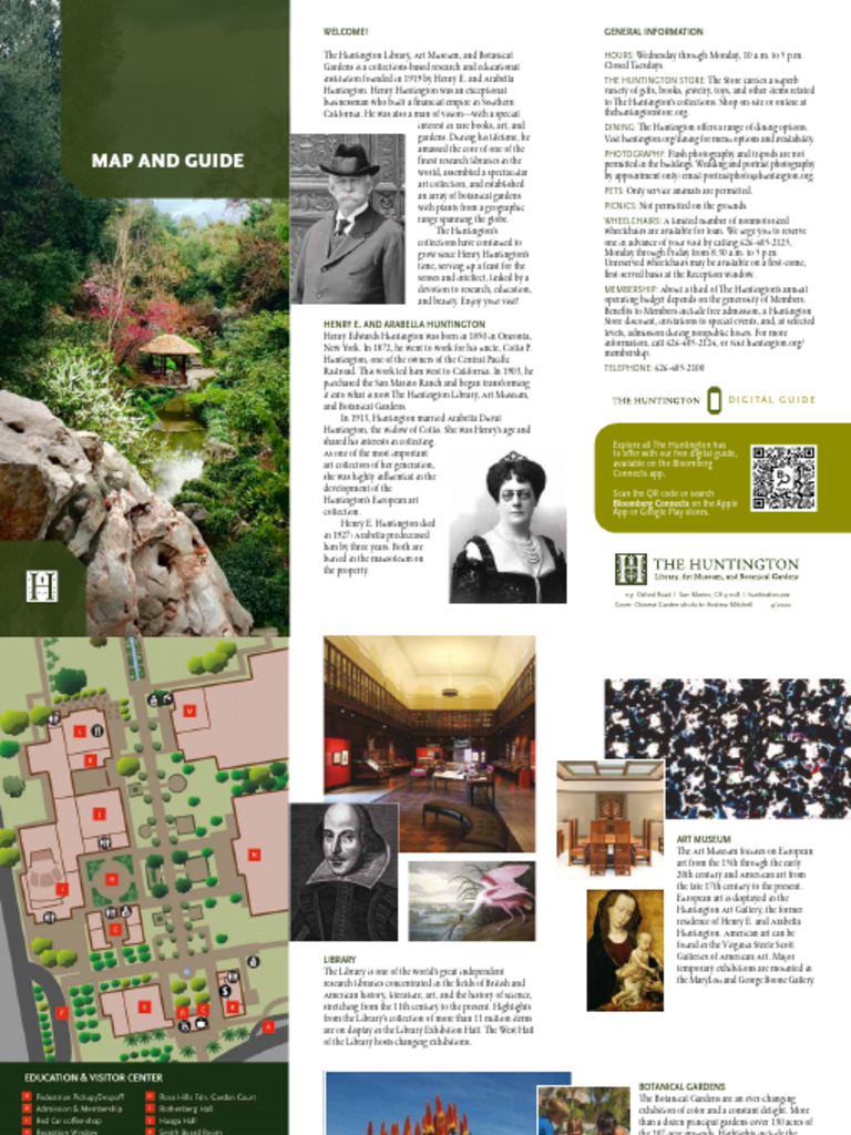 Huntington Library Map Dec 2024 | PDF