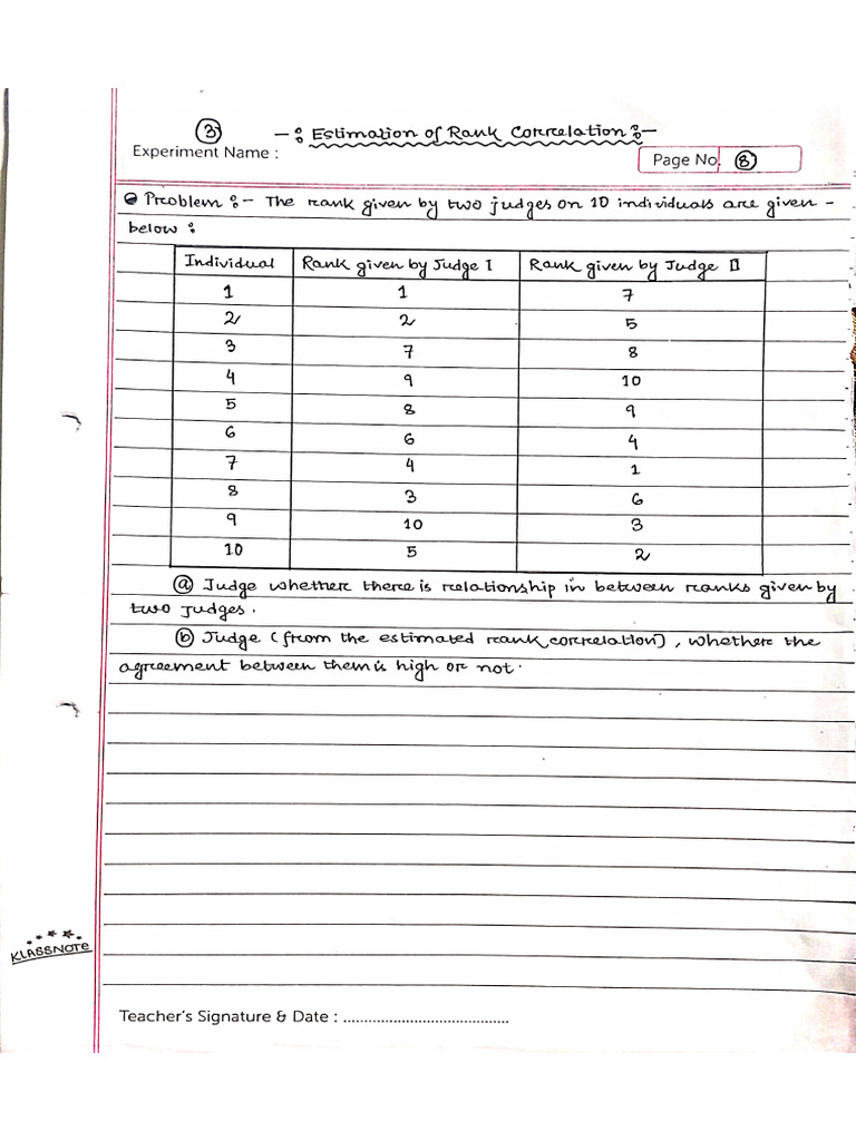 Estimation of Rank Correlation | PDF