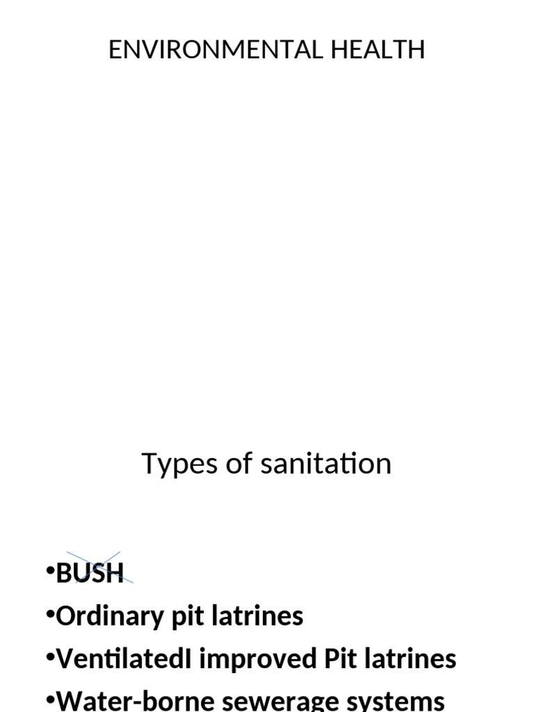 Types of Sanitation | PDF