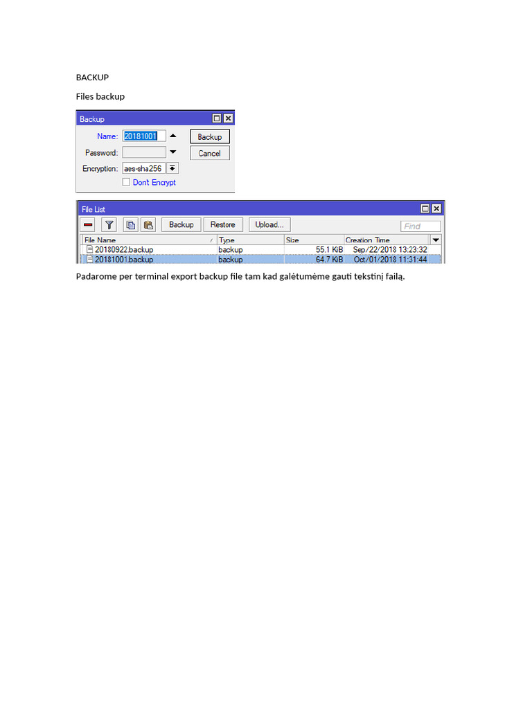 BACKUPand RESTORE | PDF