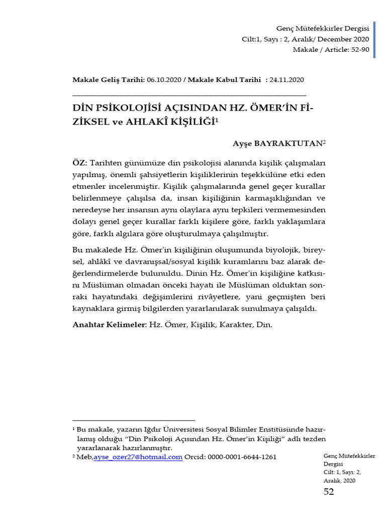 D - N PS - KOLOJ - S - A - ISINDAN HZ. - MER - N F - Z - KSEL Ve AHLAK ...