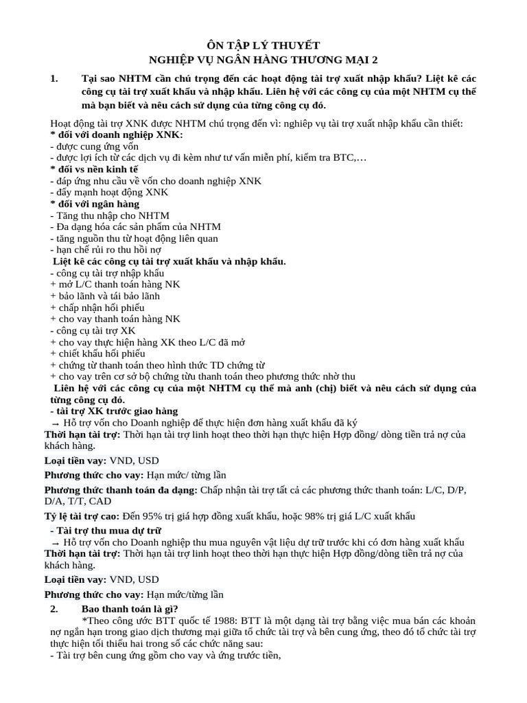 Ontap He Thong Ly Thuyet NVNHTM2 2024 | PDF