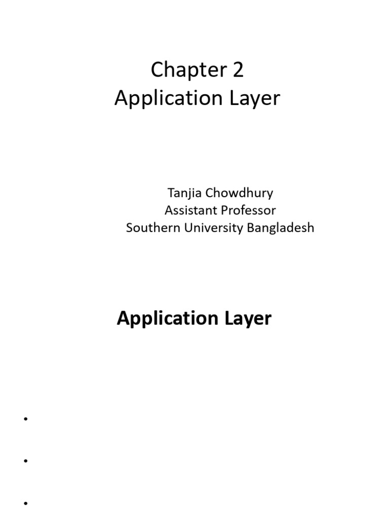 Chapter 2 Application Layer | PDF | World Wide Web | Internet & Web