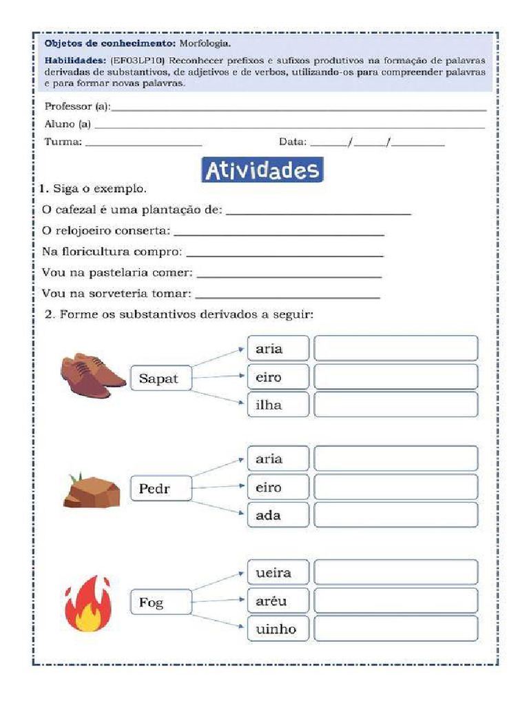 Atividade Prefixo e Sufixo 05.11 | PDF