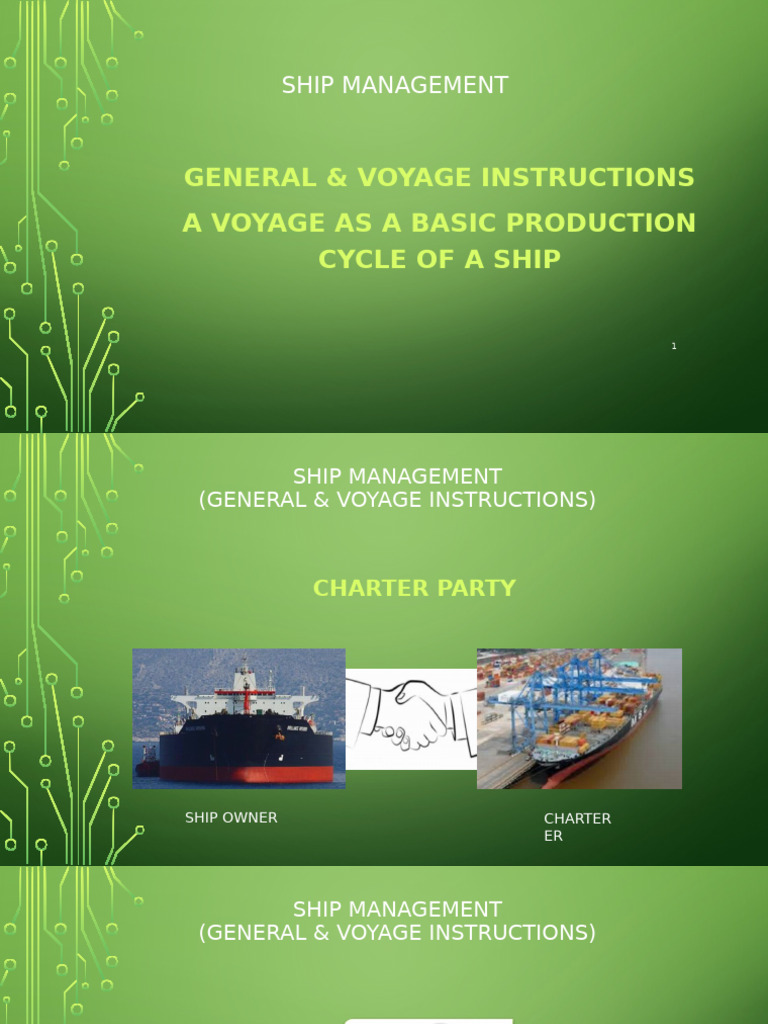 General and Voyage Instructions | PDF