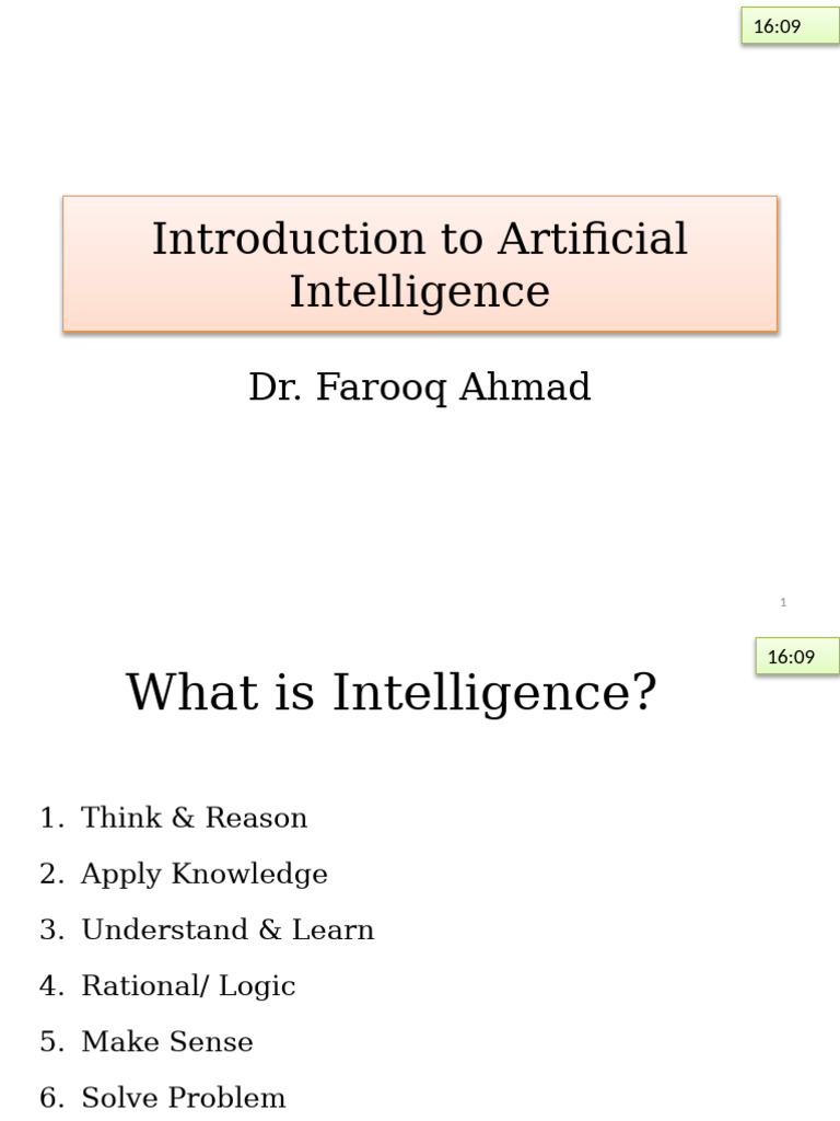 Introduction to Artificial Intelligence | PDF | Artificial Intelligence ...
