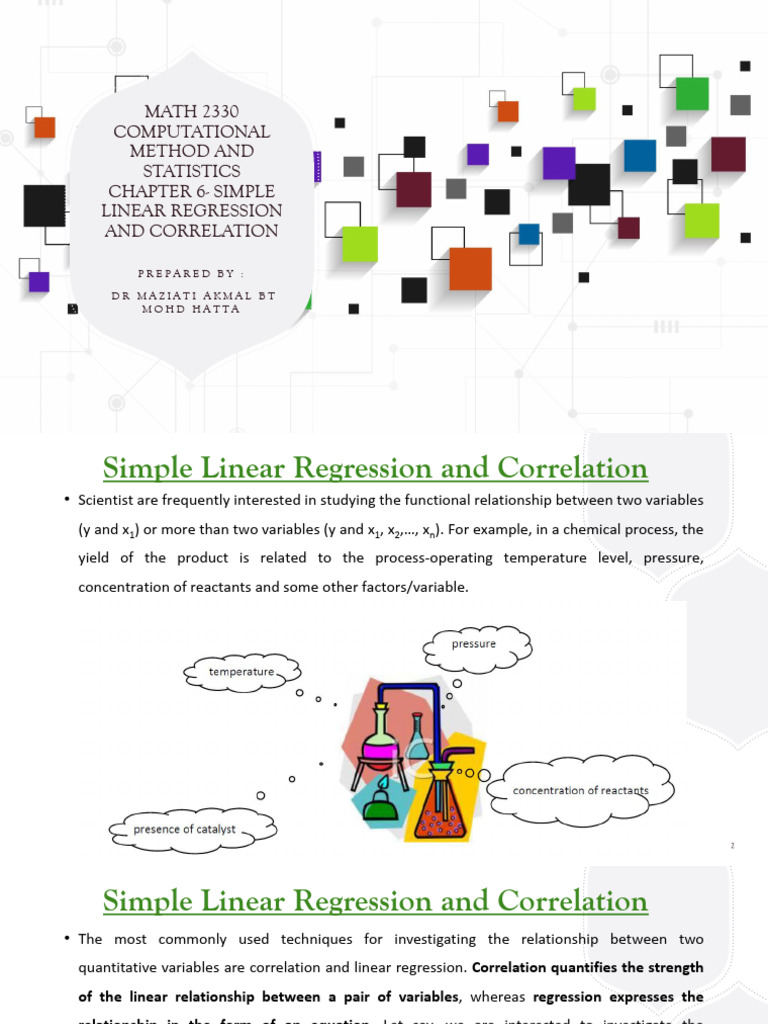 Chapter 6-Simple Linear Regression and Correlation | PDF | Linear Regression | Errors And Residuals