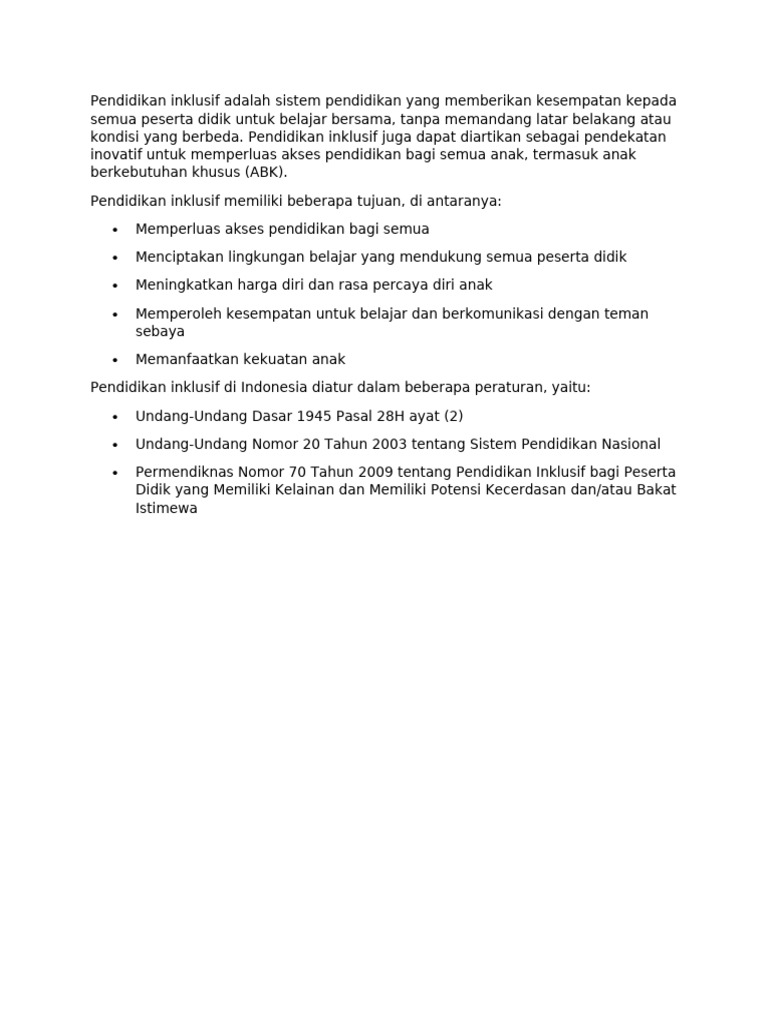 Pendidikan Inklusif | PDF
