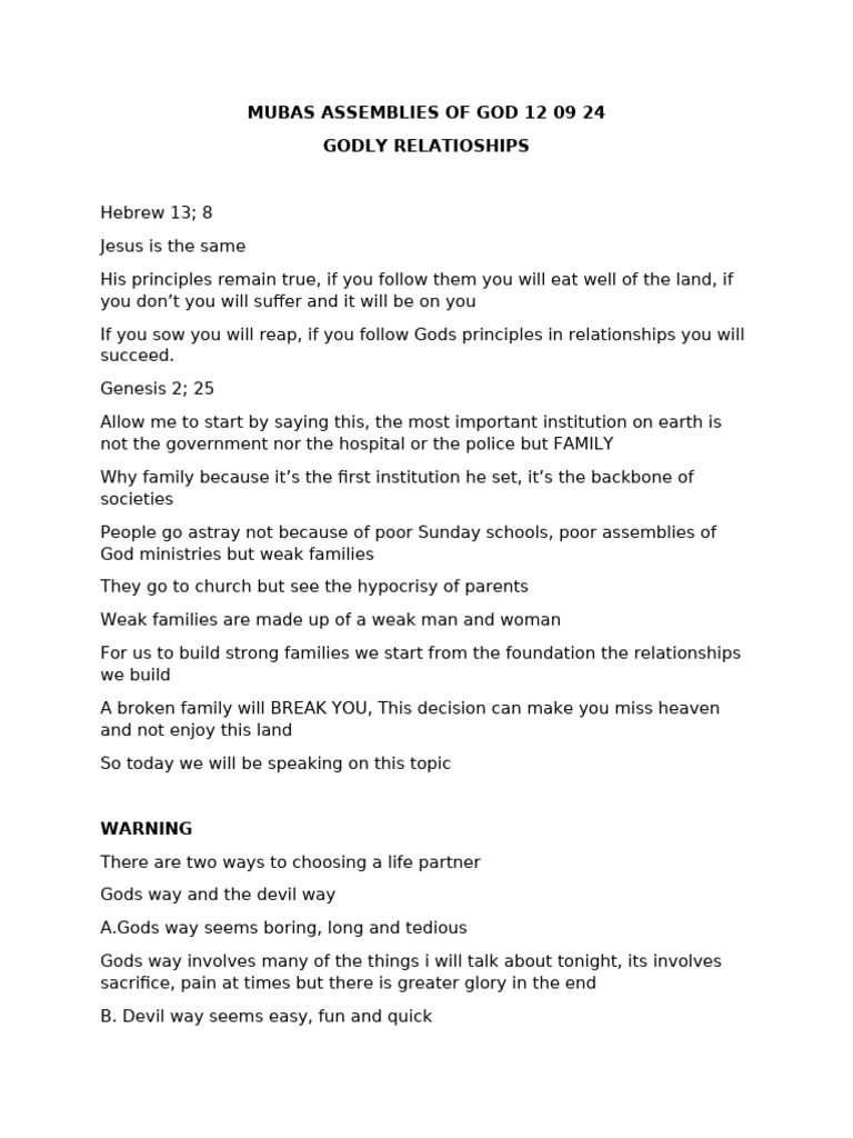 Mubas Assemblies of God 12 09 24 | PDF | God | Religious Belief And ...