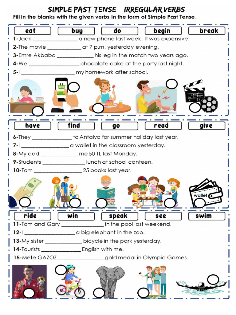 Simple Past Tense Irregular Verbs | PDF